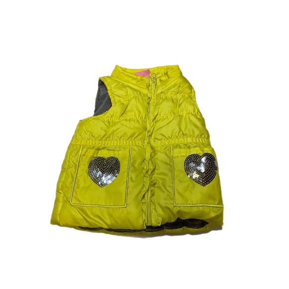 Nannette | Jackets & Coats | Nanette Girl Yellow Sequin Puffer Vest 2m ...